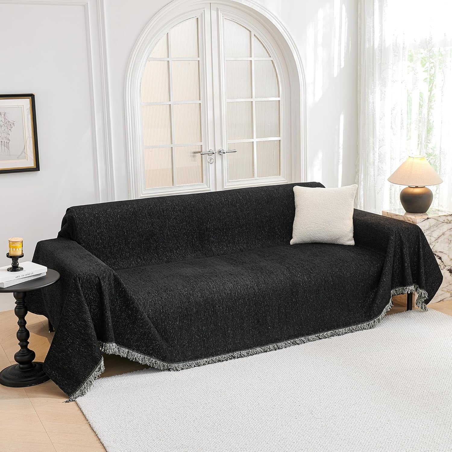 Black L-Shaped Sectional Armor - Corner Sofa Protection System (91"x118 ...