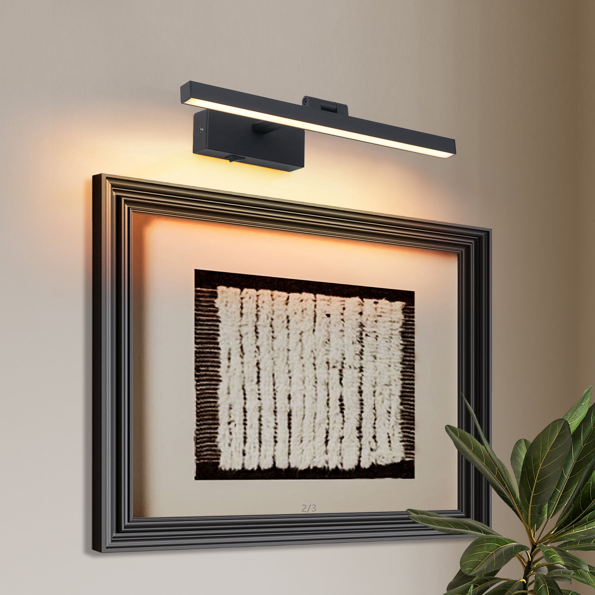Black LED Dimmable Modern Picture Lights for Paintings 16in Inch Long ...
