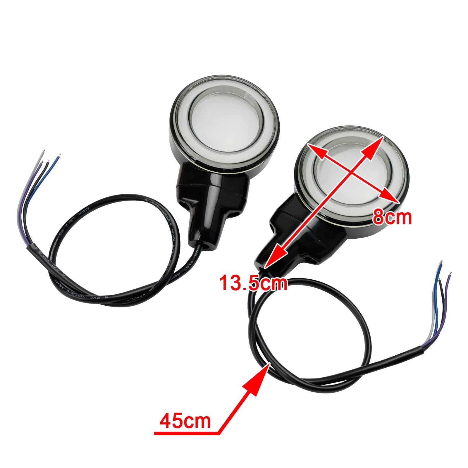 Black LED Front Turn Signal for Heritage Softail Classic Touring 99-23 ...