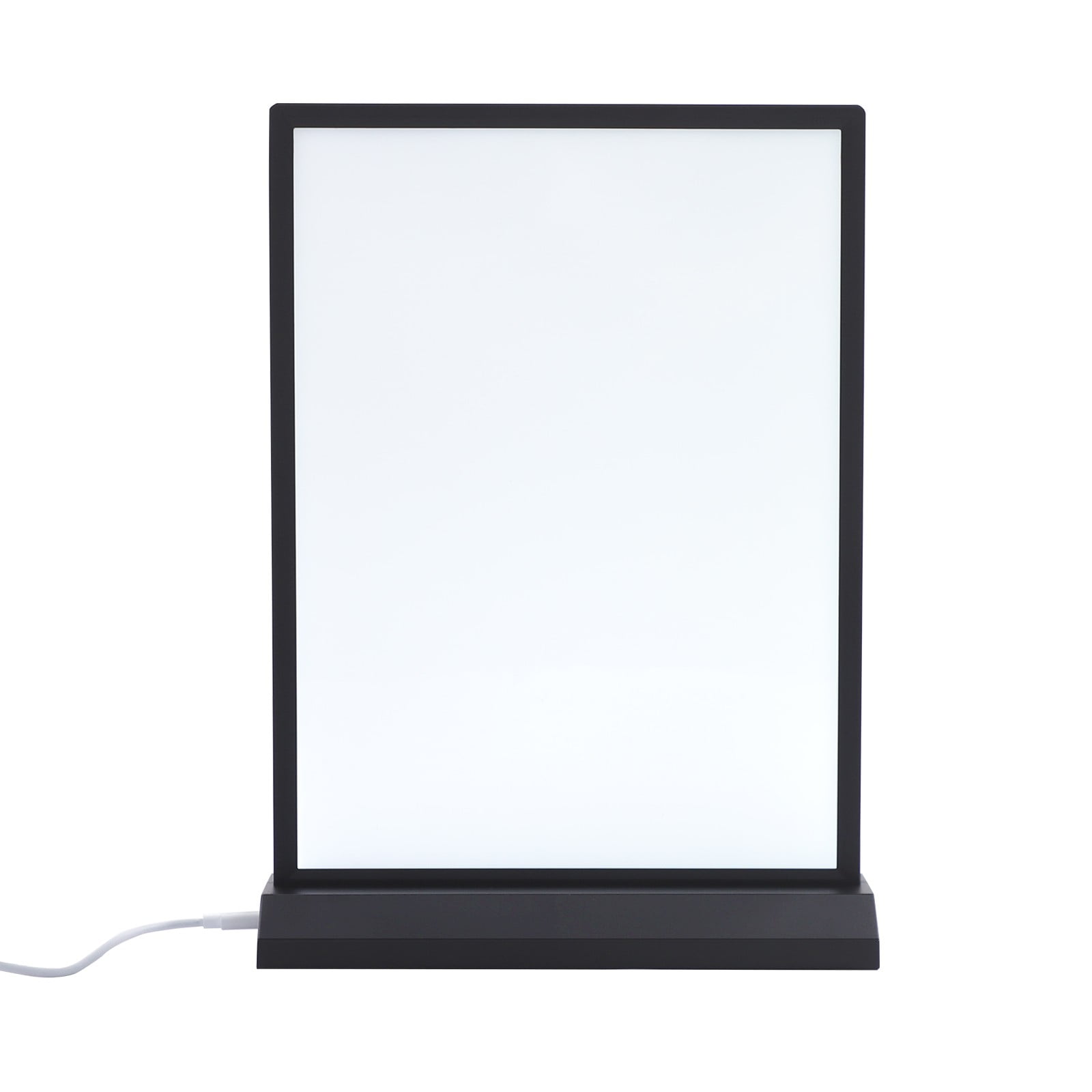 Black LED Poster Frame A4 Tabletop LED Sign Holder Rectangular Desktop ...