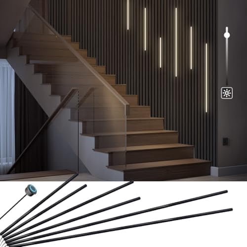 Black LED Recessed Lighting Kit, 6 PCS DC12V Natural White 4000k Wall ...
