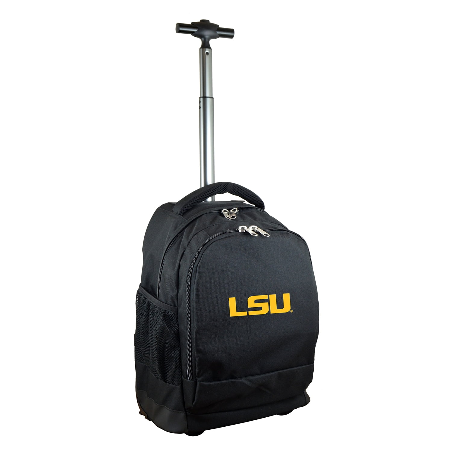 Black LSU Tigers 19'' Premium Wheeled Backpack - Walmart.com