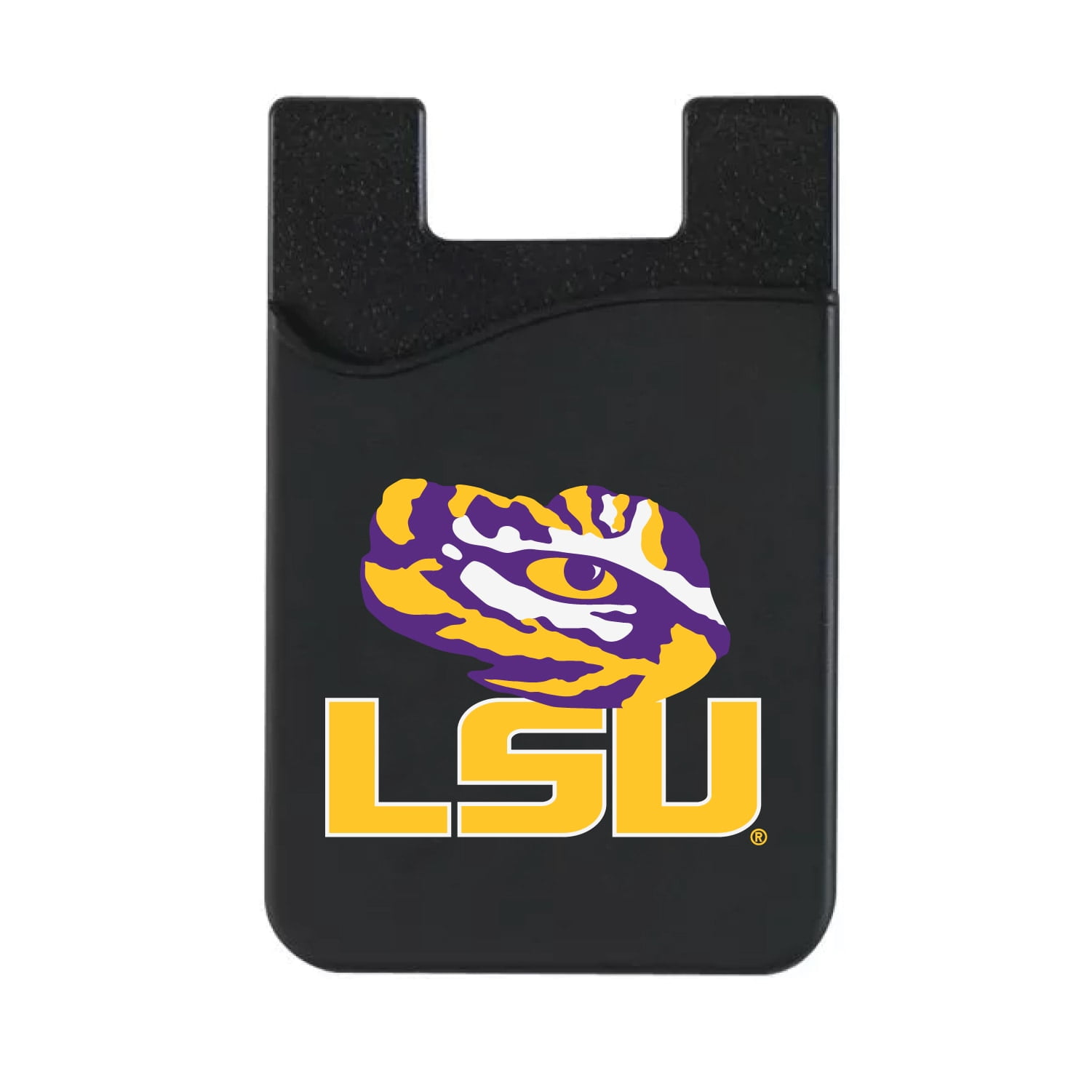 Black LSU Tigers Logo Top Loading Faux Leather Phone Wallet Sleeve ...