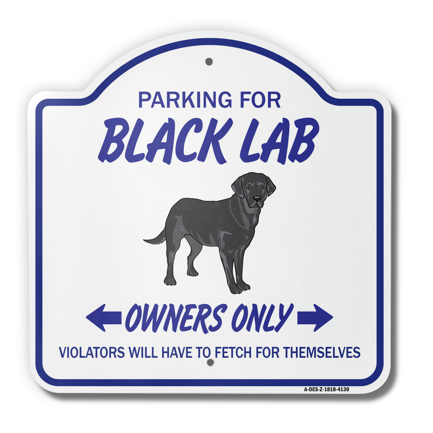 Black Lab 18" X 18" Heavy-Gauge Aluminum Architectural Sign ...