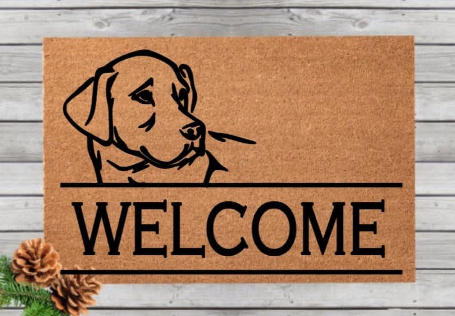 Black Lab Chocolate Lab Yellow Labrador Welcome Doormat Welcome ...