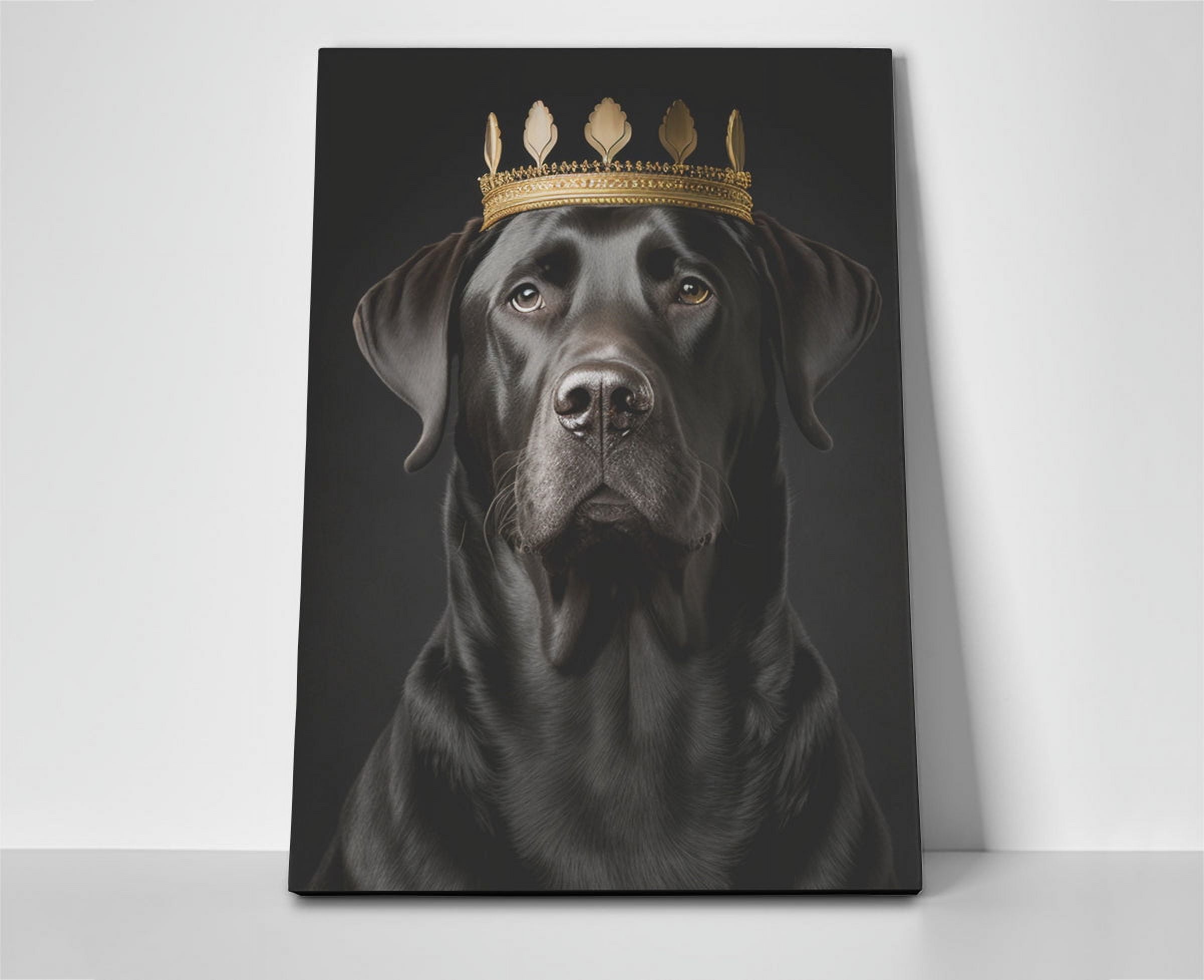 Black Lab Crown Poster or Wrapped Canvas - Walmart.com