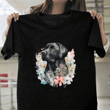 Black Lab Cute Labrador Retriever Puppy Pet Portrait Vintage Unisex T ...