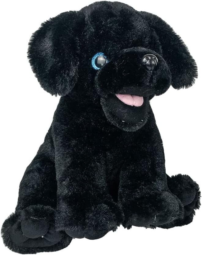 Black Lab Dog Plush in White Angel Outfit with Wings - Heavenly Stuffed ...