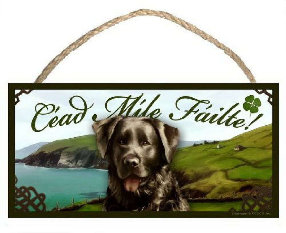 Black Lab (Labrador) Dog Irish Welcome Sign/Plaque C ad M le F ilte ...