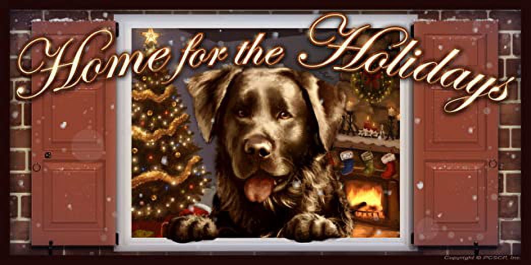 Black Lab (Labrador Retriever) Home for the Holidays "Paws on the ...