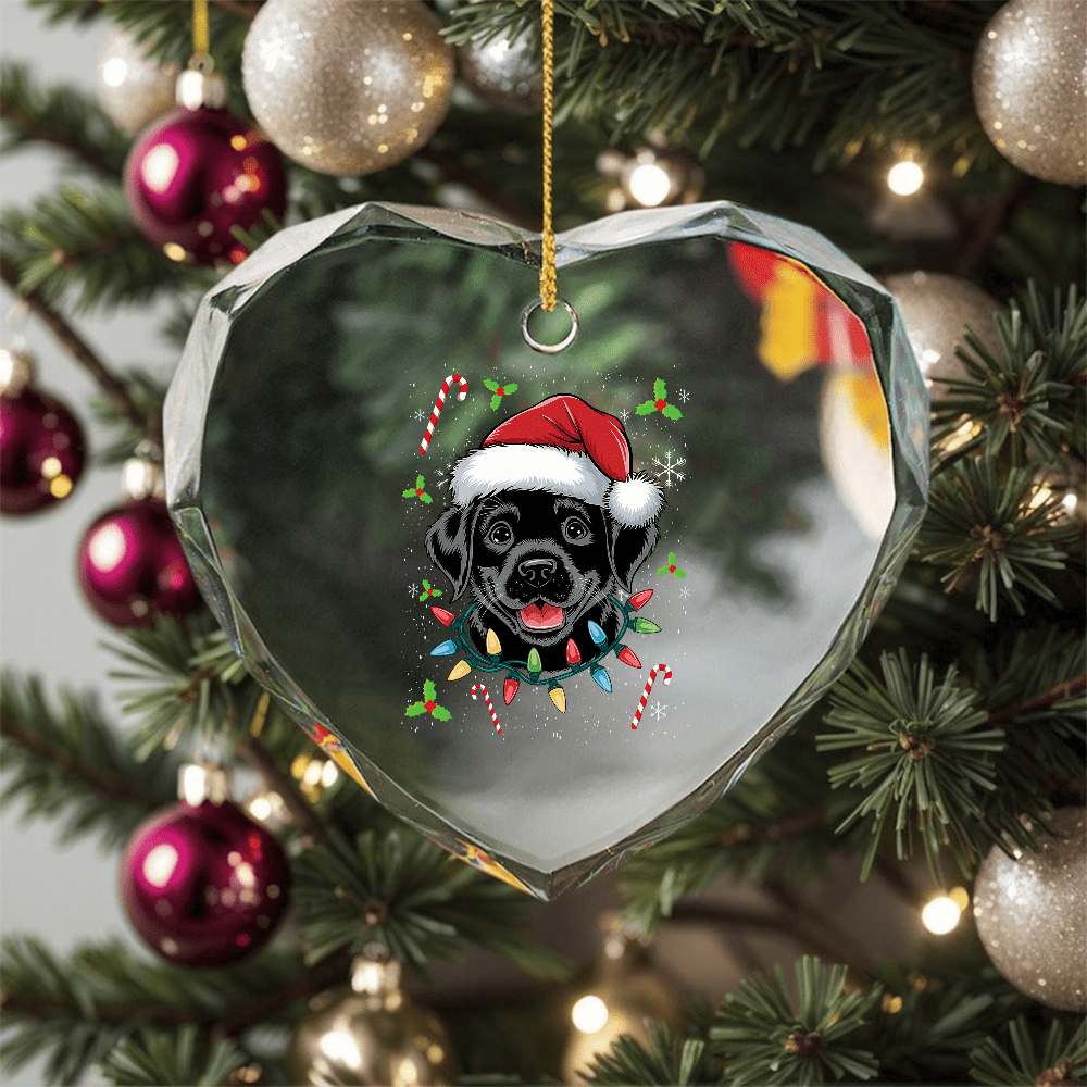 Black Lab Labrador Tree Light Dog Ornament Home Decoration, Crystal ...