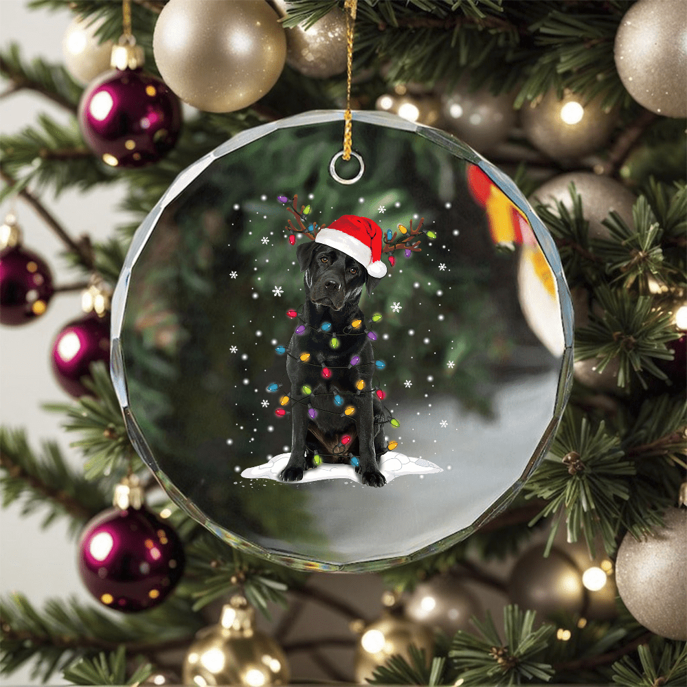 Black Lab Labrador Tree Reindeer Dog Men Ornament Home Decoration ...