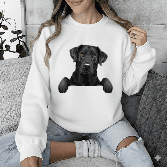 Black Lab Peeking Pocket Cute Puppy Dog Lover Fun Whimsical Graphic ...