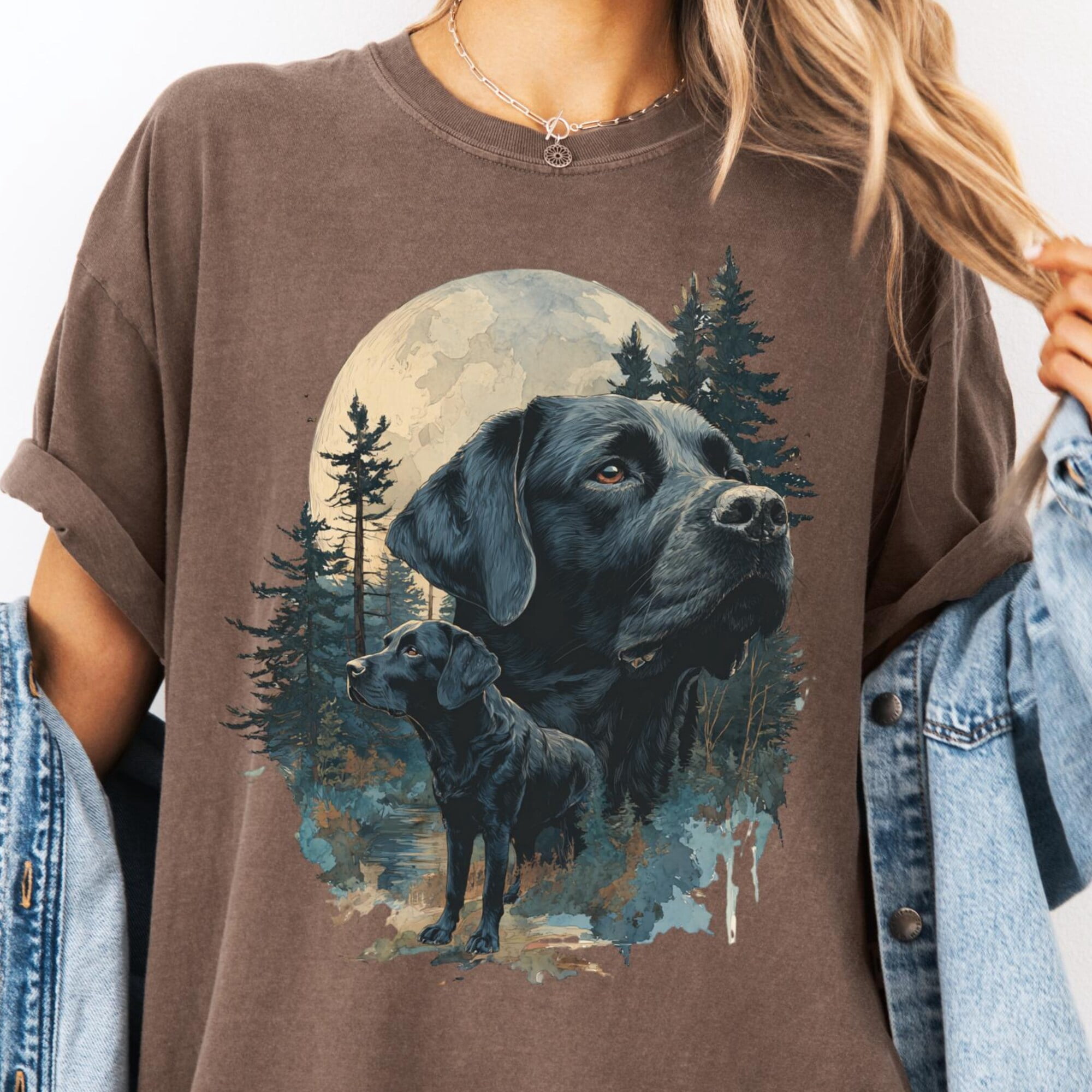 Black Lab Shirt Labrador Tshirt Unisex Dog Lover Graphic Tee - Walmart.com