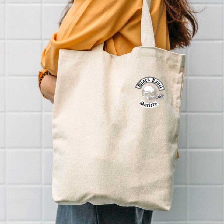 Black Label Society Skull Logo Pocket Black Tote Bag OFFICIAL-TH20440 ...