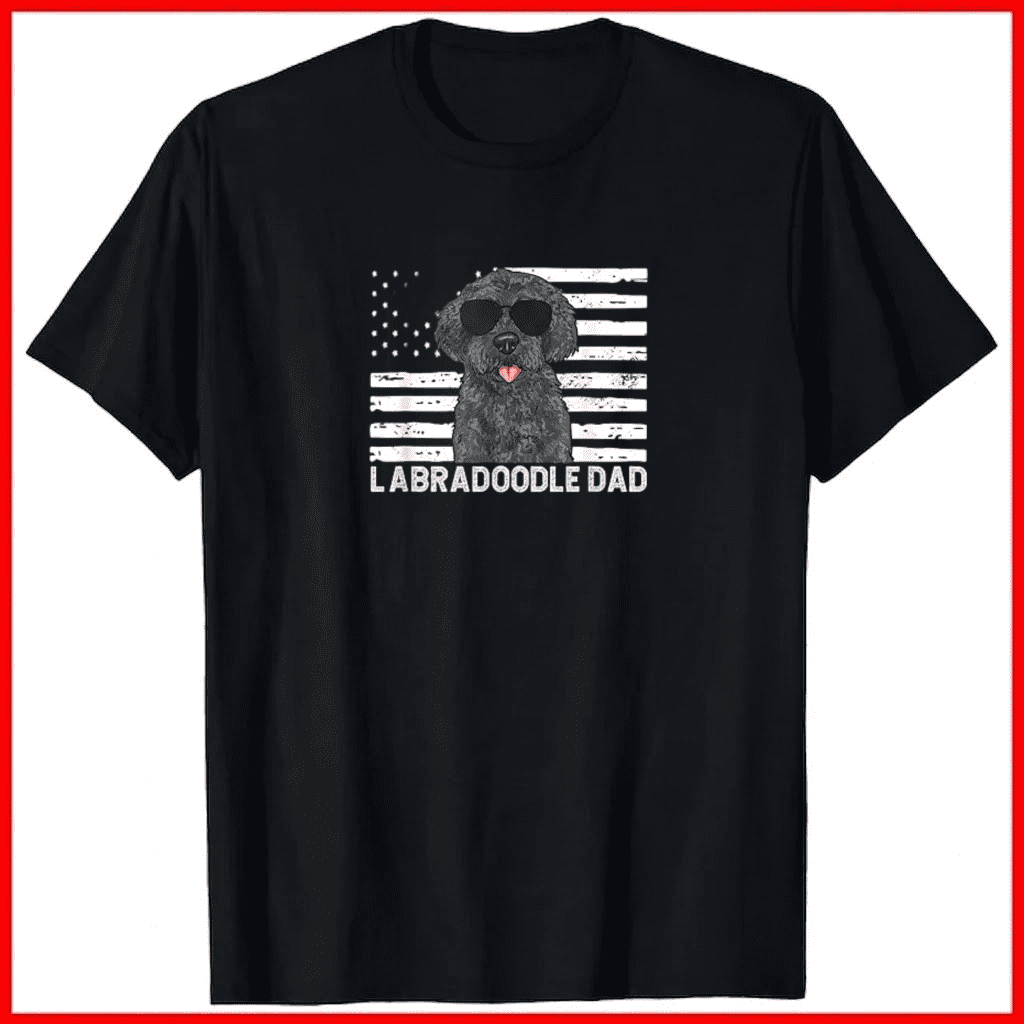 Black Labradoodle Dog National Star Labradoodle Dad Men Slog Unisex T ...