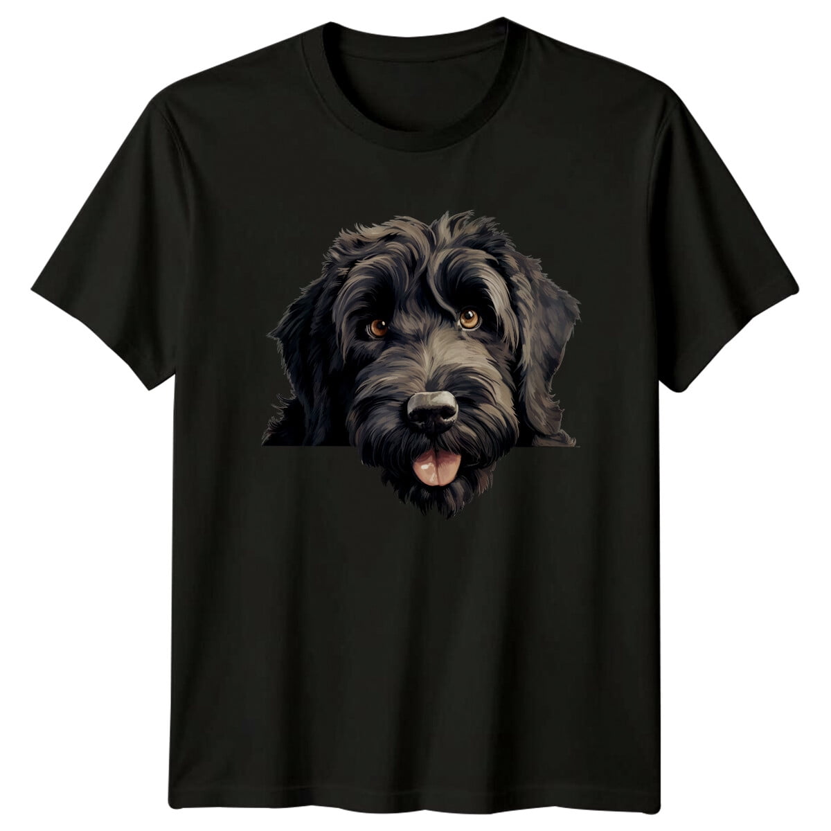 Black Labradoodle Dog Portrait Graphic T-Shirt - Walmart.com