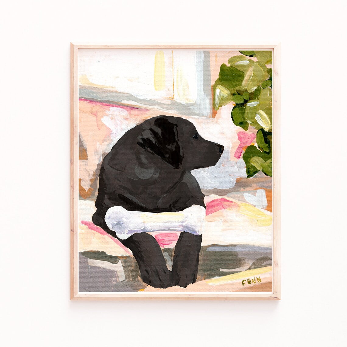 Black Labrador Art Print, Modern Acrylic Style Poster Art Print Home ...