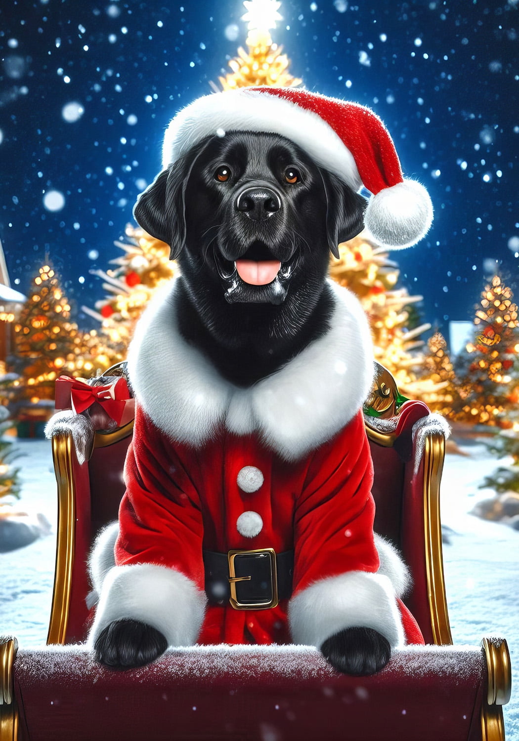 Black Labrador - Best of Breed DCR Christmas House Flag 28" x 40 ...