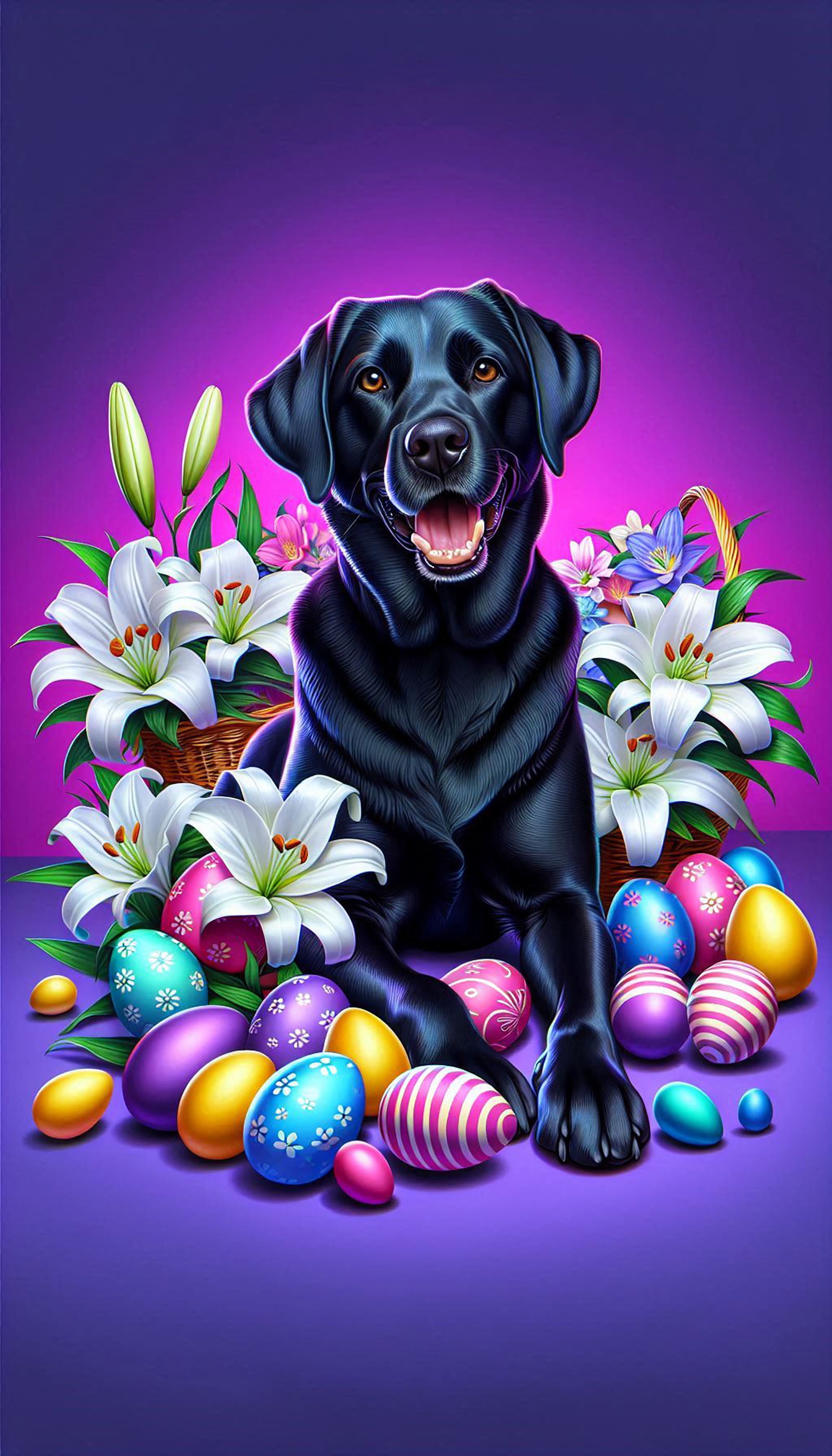 Black Labrador - Best of Breed DCR Easter Holiday Outdoor House Flag ...