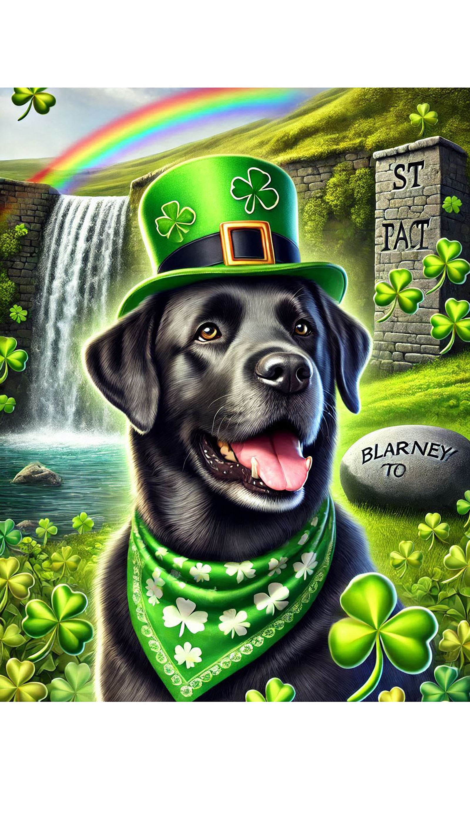 Black Labrador - Best of Breed DCR Saint Patricks Day House Flag 28" x ...