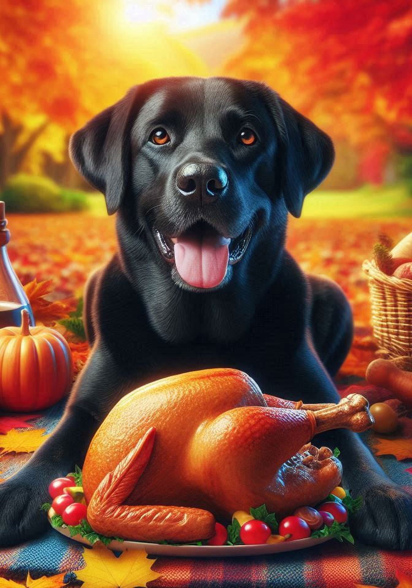 Black Labrador - Best of Breed DCR Thanksgiving Garden Flag 12" x 17 ...