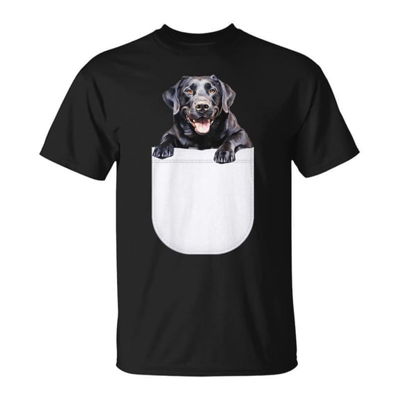 Black Labrador Dog In Pocket Black Lab Dog Owners Lover TShirt ...