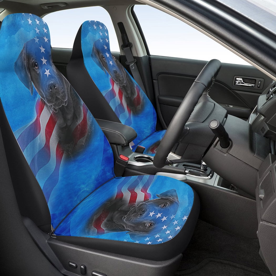 Black Labrador Dog Seat Covers Cars, Car Truck SUV 2 Piec - Walmart.com