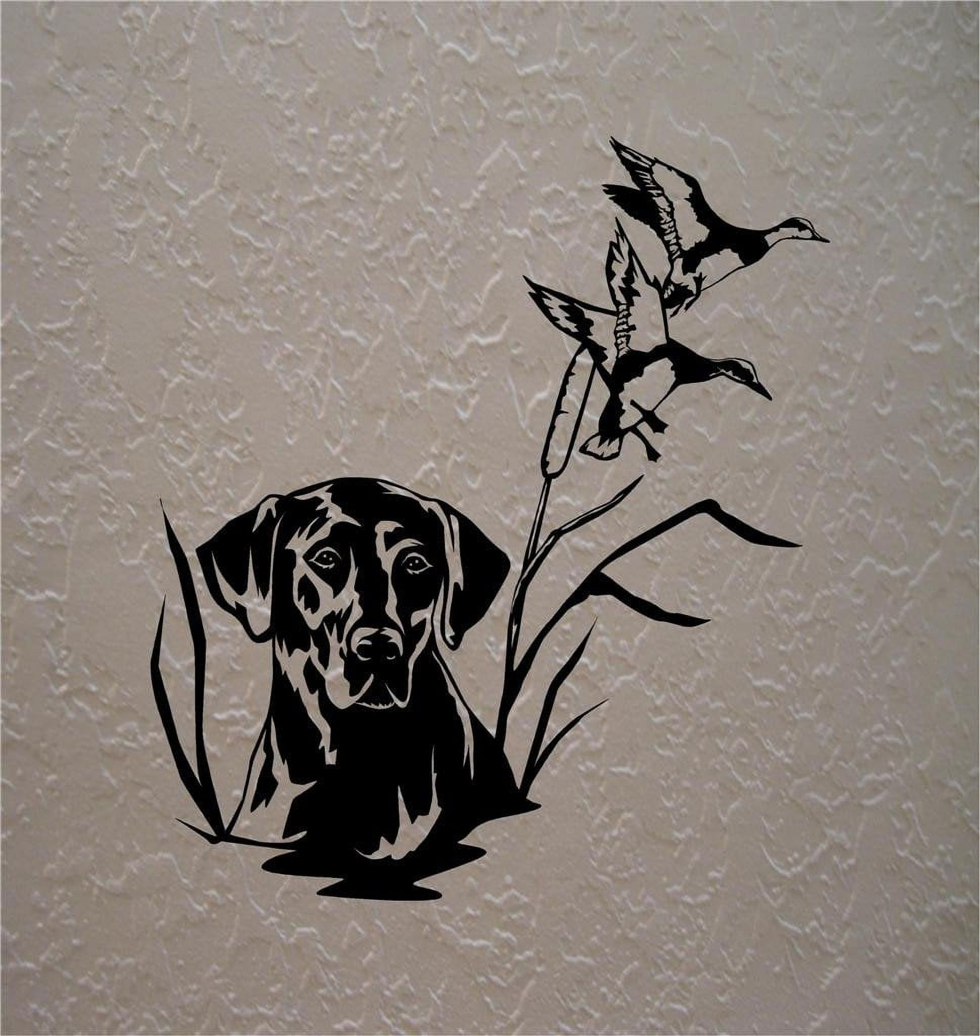Black Labrador Dog Wall Decals Mural Home Decor Vinyl Stickers Decorate ...