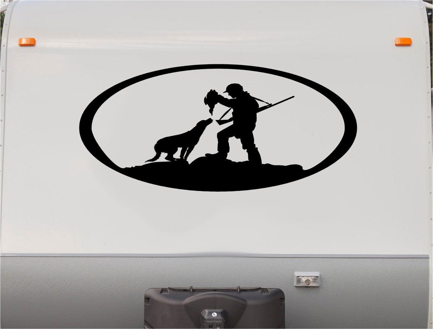 Black Labrador Duck Hunting Mountains RV Camper 5th Wheel Motor Home ...