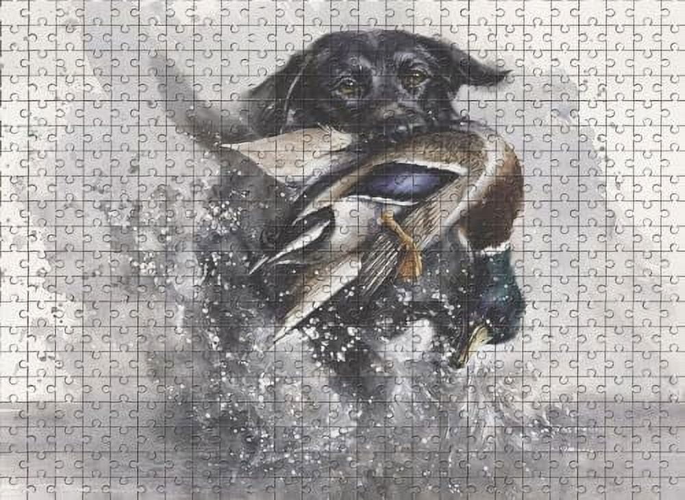 Black Labrador Duck Hunting Puzzles for Adults 500 Pieces, Hunt Animals ...