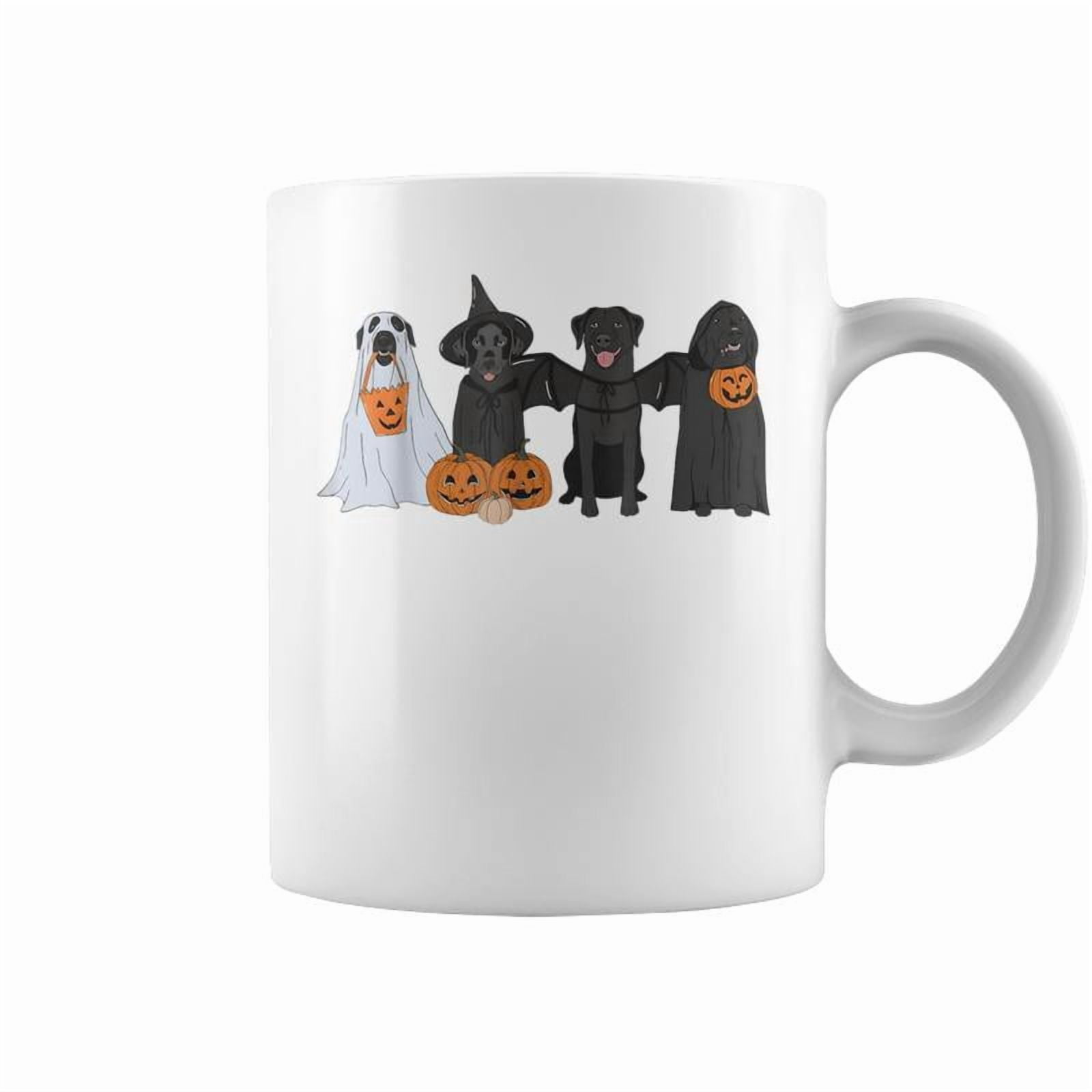 Black Labrador Halloween Ghost Pumpkin Coffee Mugs - Walmart.com