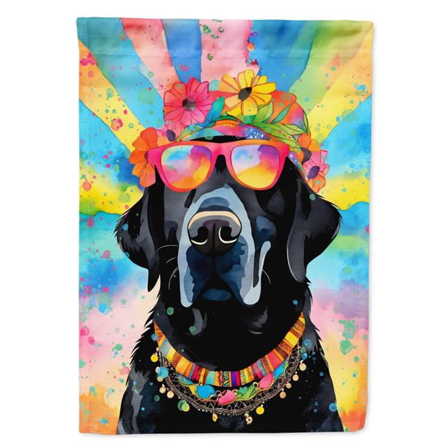 Black Labrador Hippie Dawg House Flag 28 in x 40 in - Walmart.com