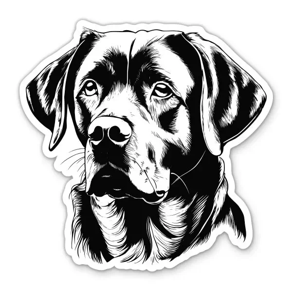 Black Labrador Lab Dog Sticker Phone Decal Water Bottle Stickers Car ...