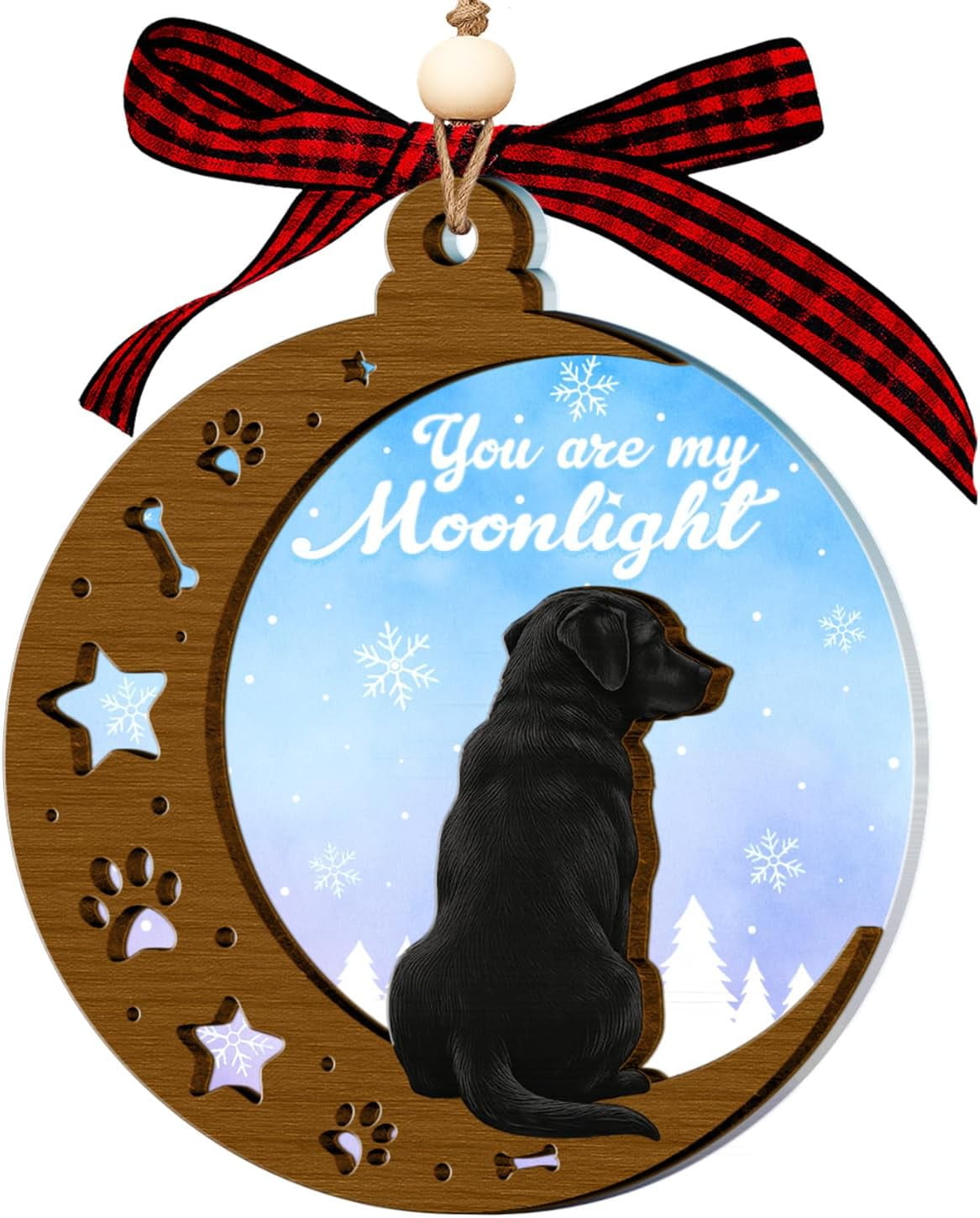 Black Labrador Ornament – Labrador Ornaments for Christmas Tree, Unique ...