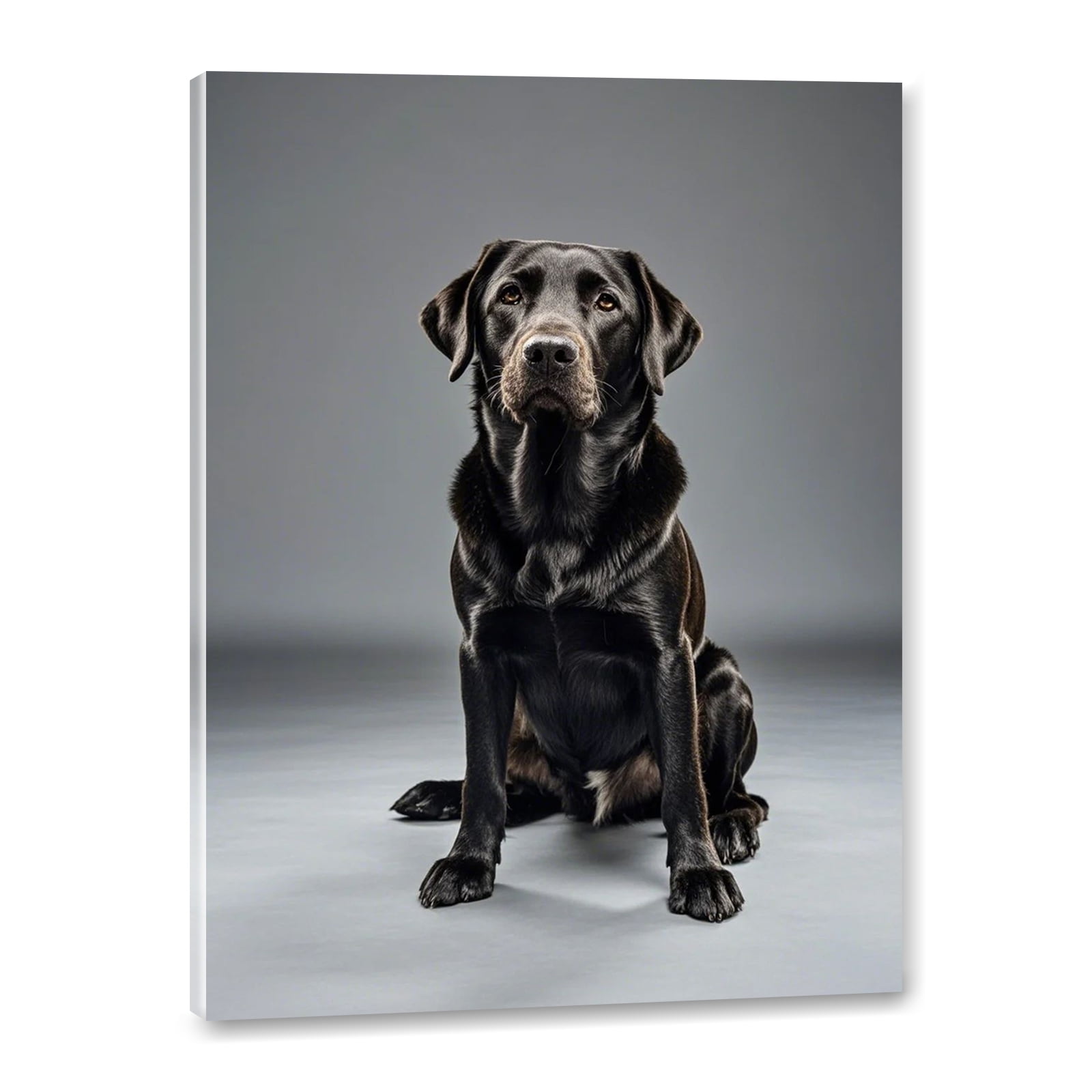 Black Labrador Retriever Canvas Wall Art Framed Canvas Paintings Poster ...