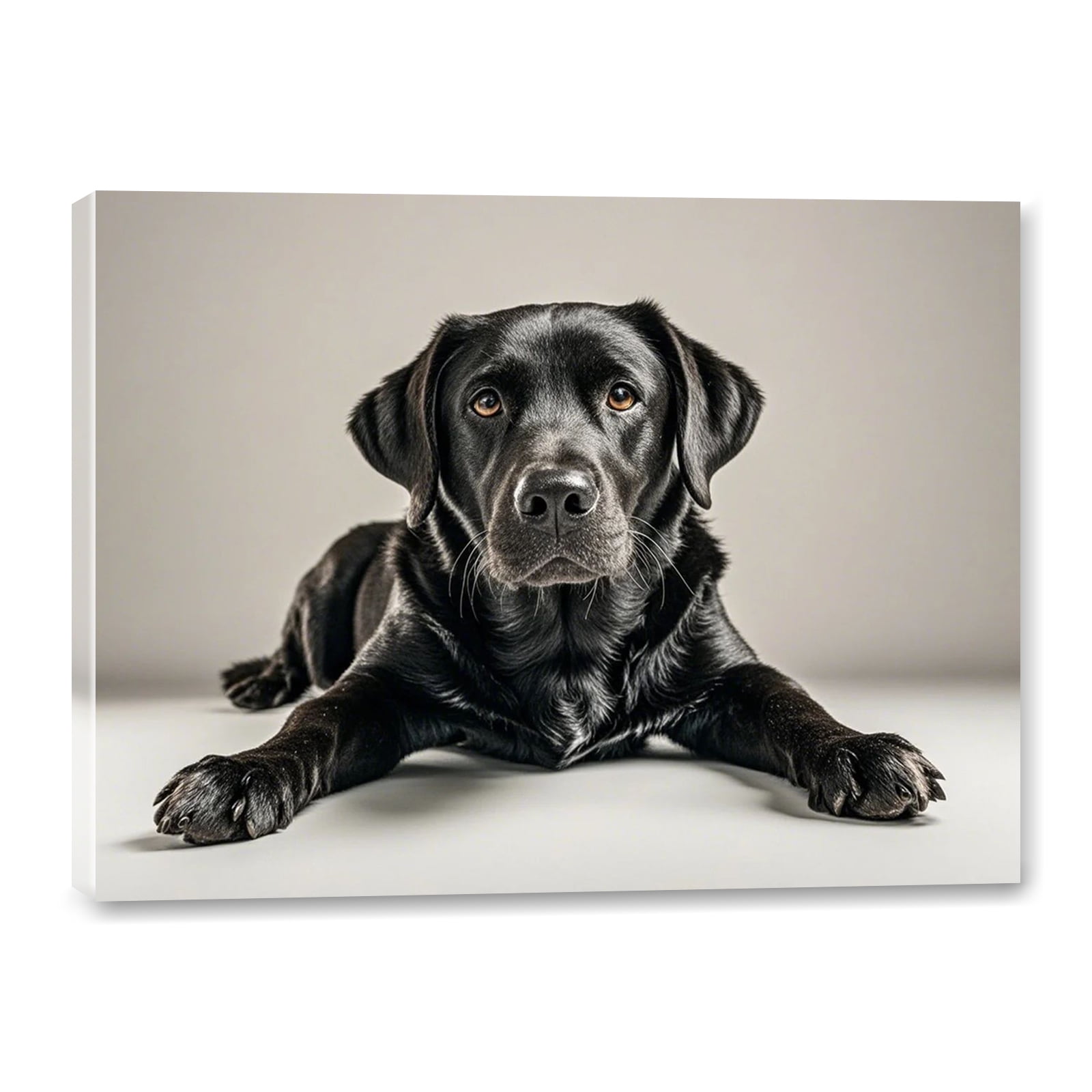 Black Labrador Retriever Canvas Wall Art Labrador Framed Canvas ...