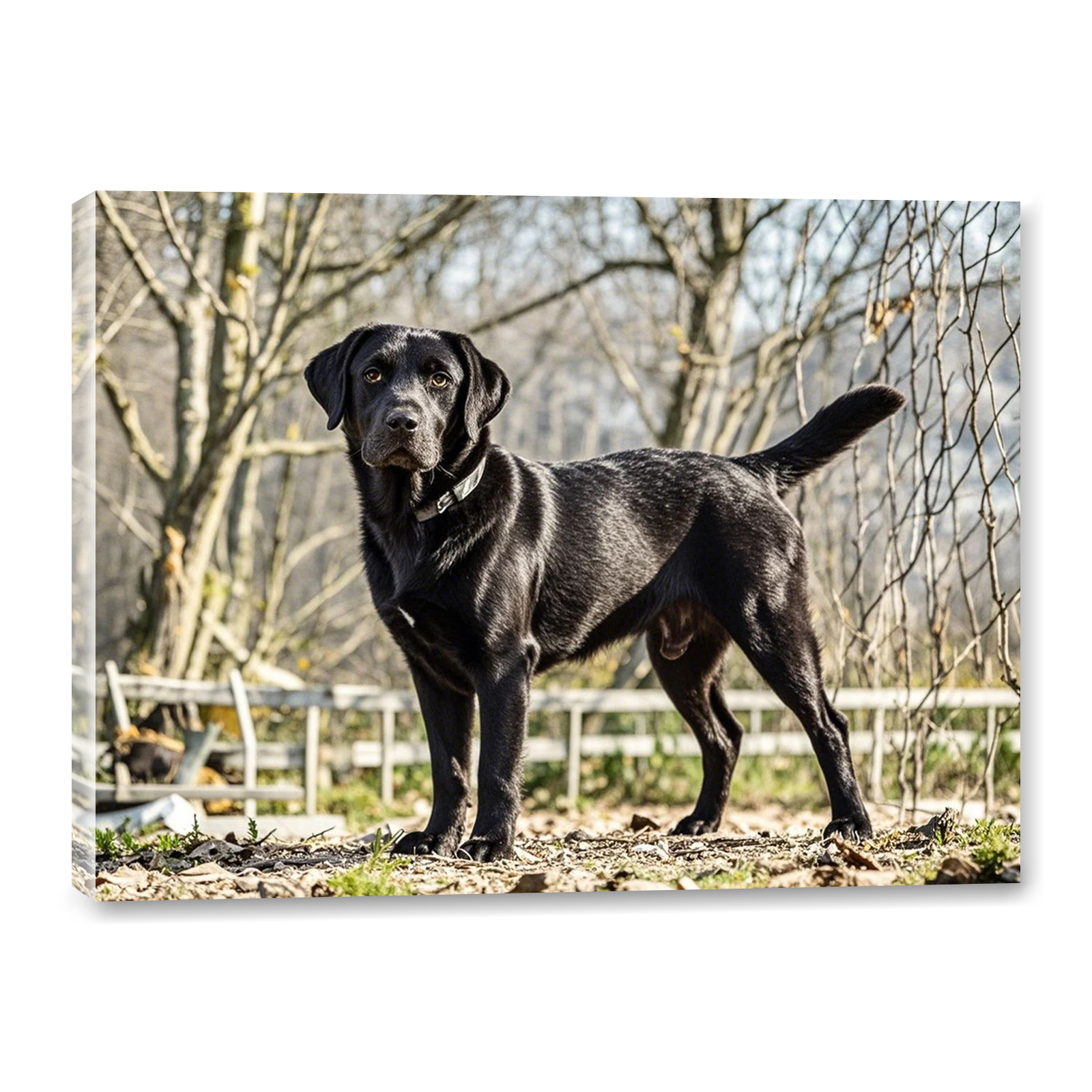 Black Labrador Retriever Canvas Wall Art Labrador Framed Canvas ...