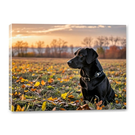 Black Labrador Retriever Canvas Wall Art Labrador Framed Canvas ...