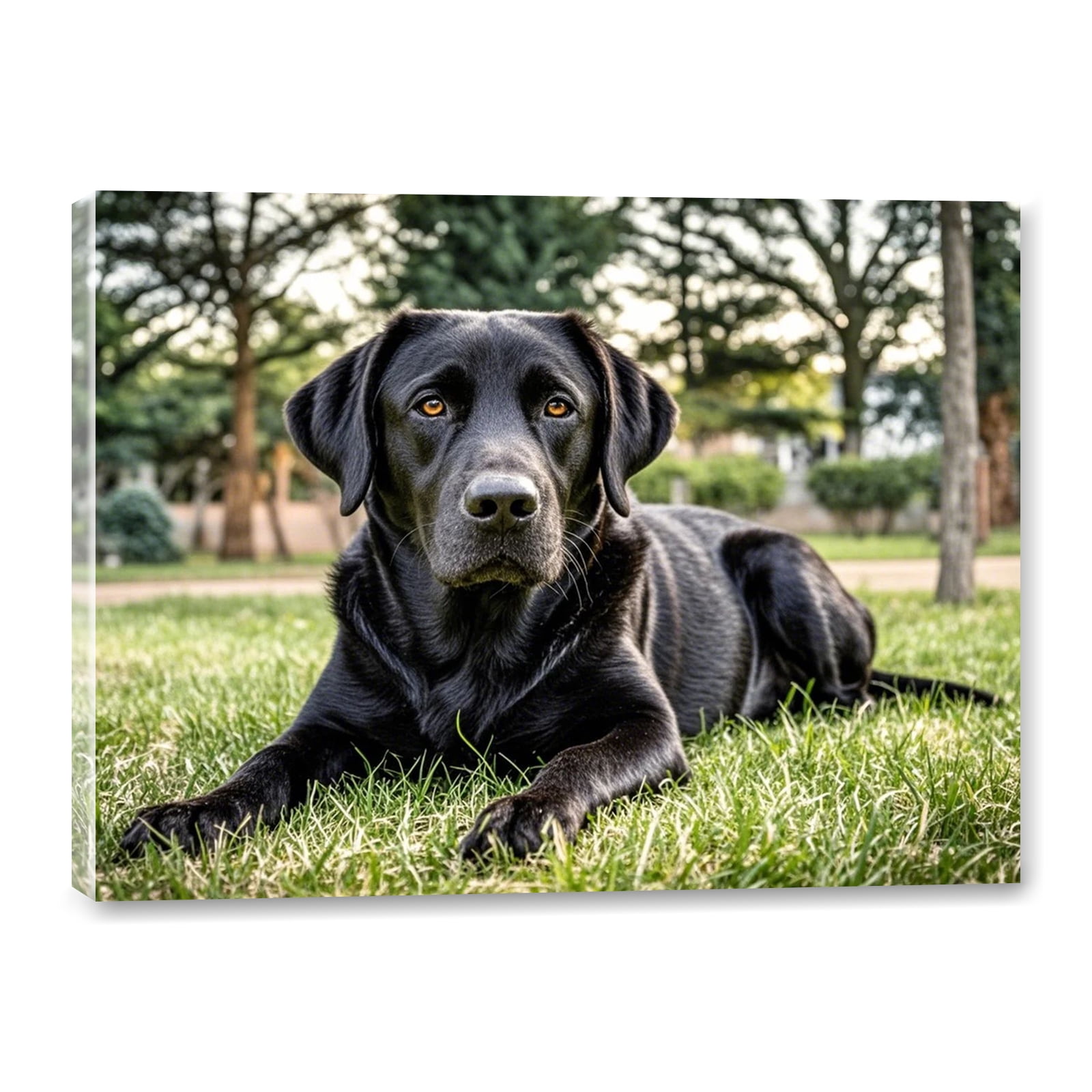 Black Labrador Retriever Canvas Wall Art Labrador Framed Canvas Poster ...