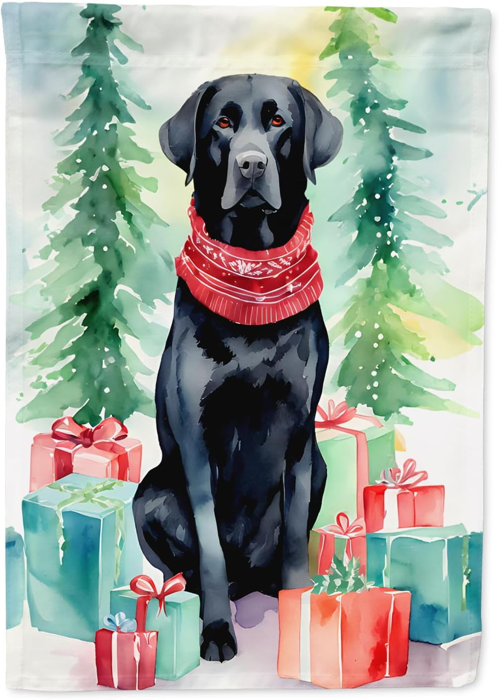 Black Labrador Retriever Christmas Garden Flag Mailbox Flag Decorative ...