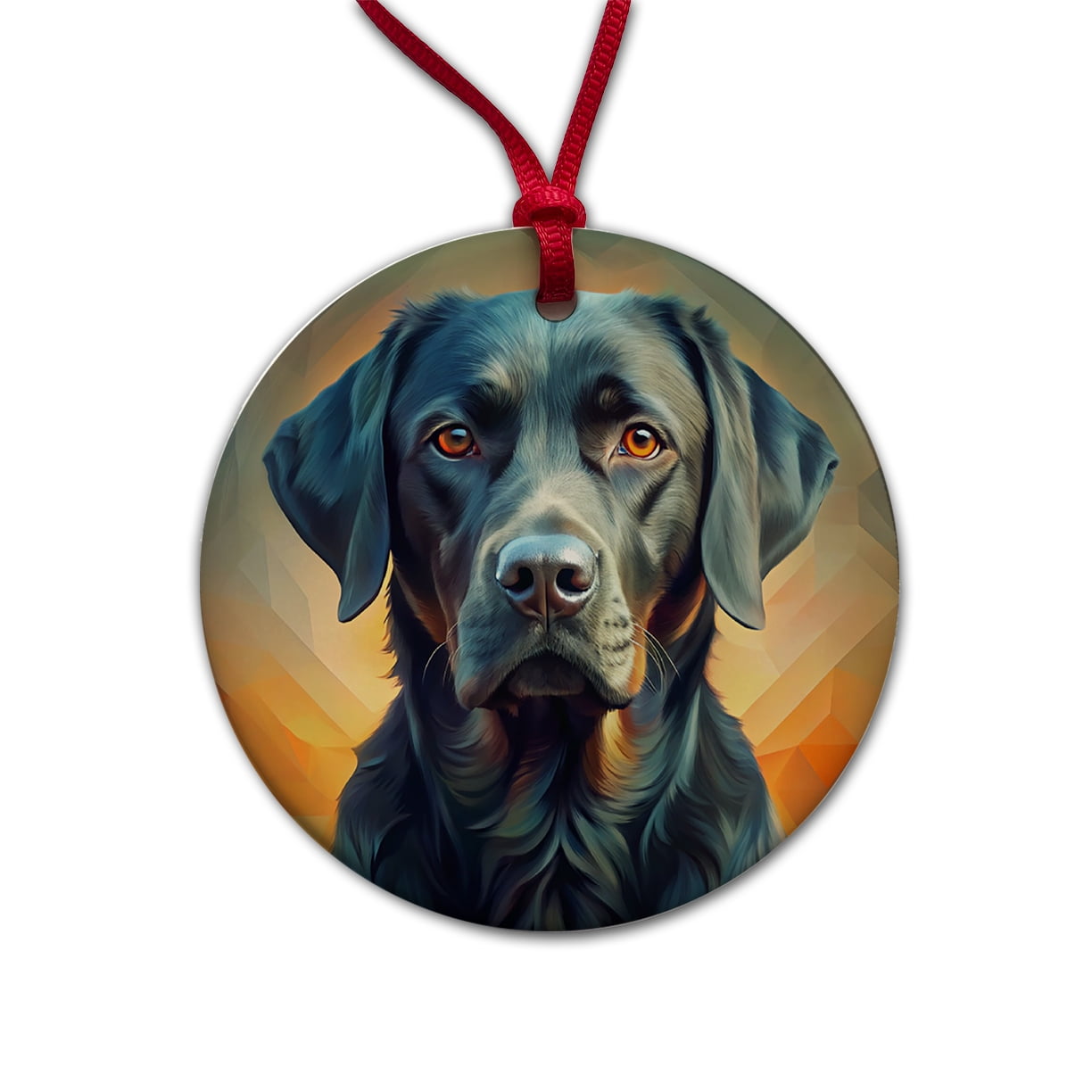 Black Labrador Retriever Dog Abstract Stylized Art Christmas Tree ...
