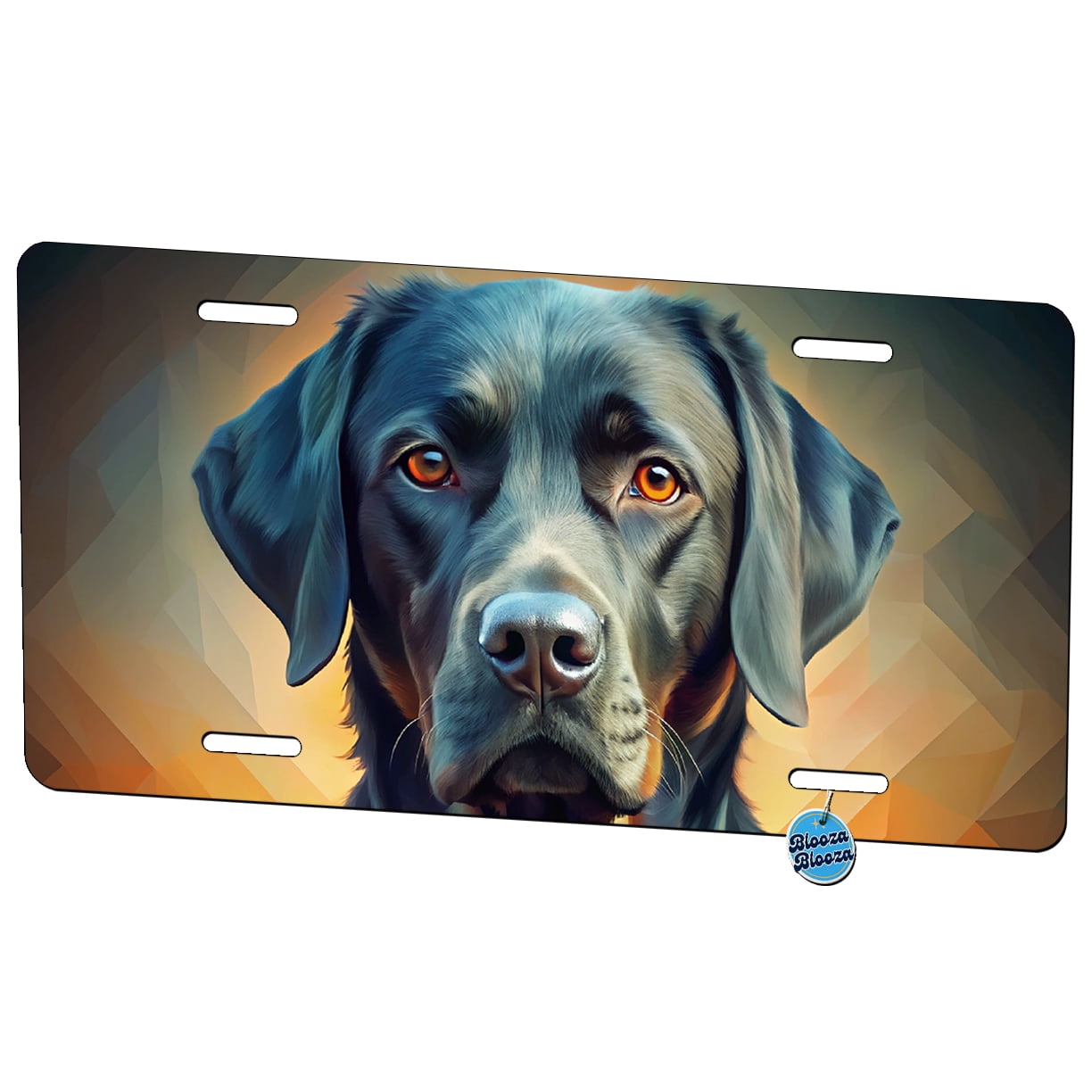 Black Labrador Retriever Dog Abstract Stylized Art Metal Novelty ...
