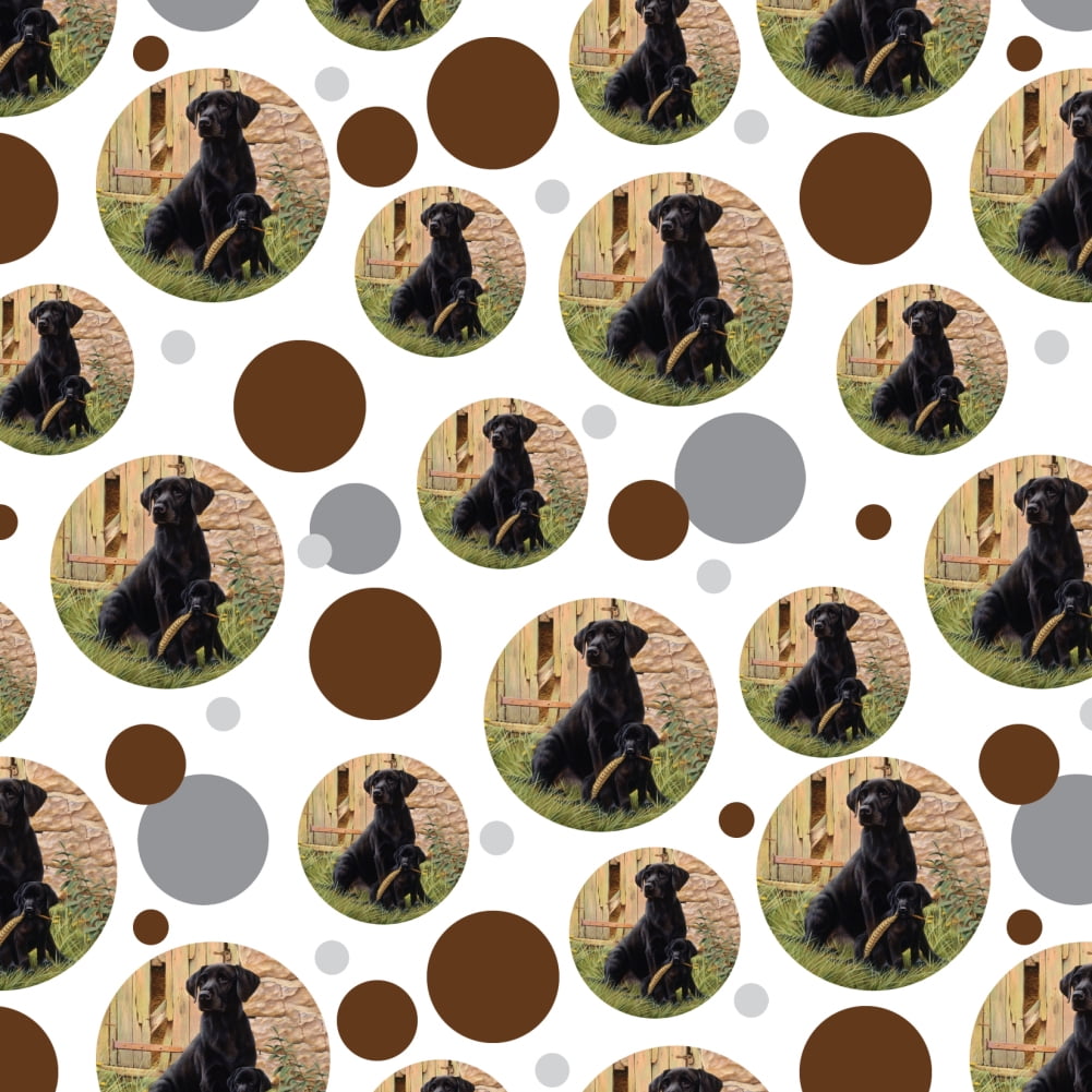 Black Labrador Retriever Dog Puppy Premium Gift Wrap Wrapping Paper ...