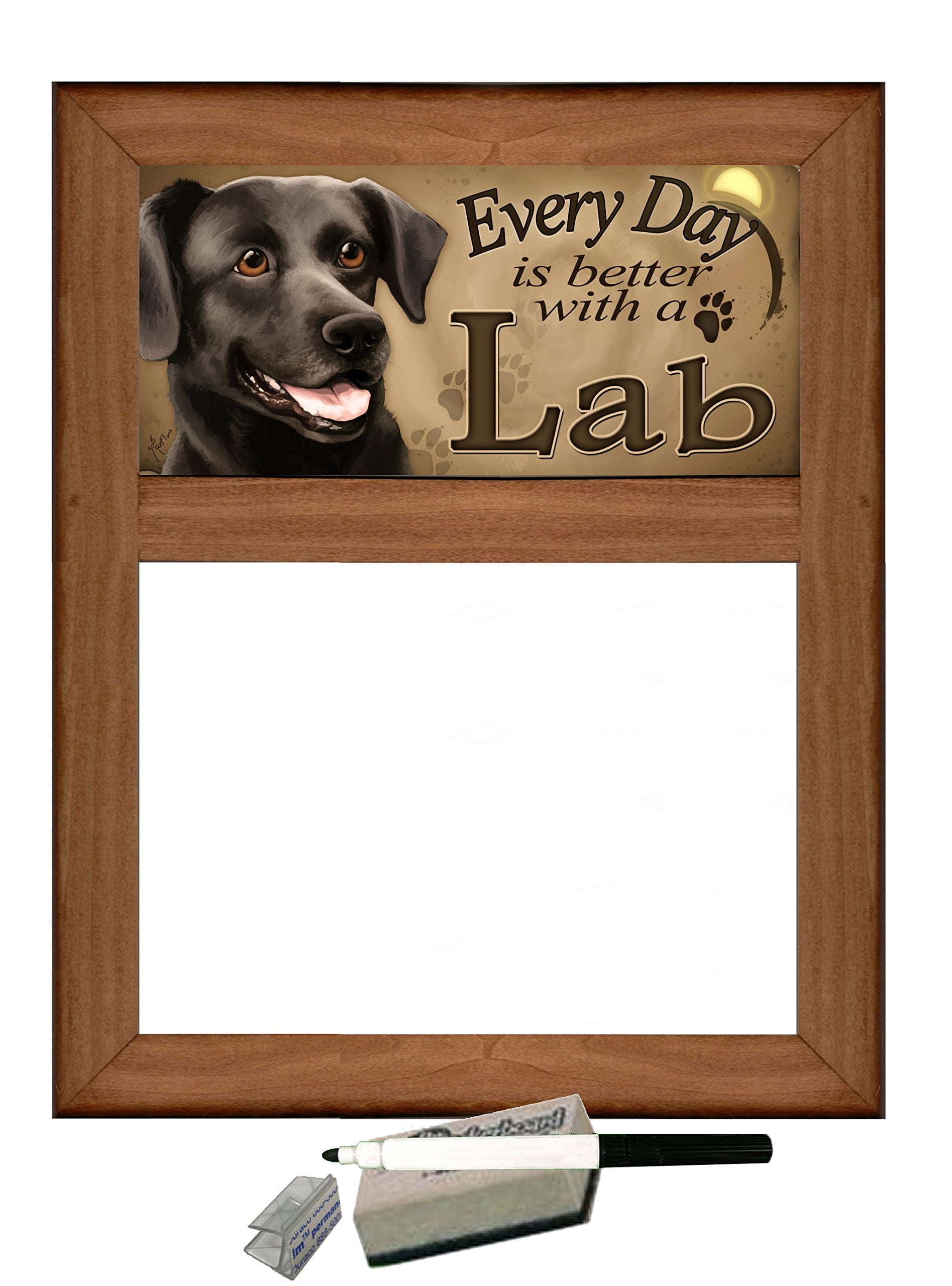 Black Labrador Retriever - Dog Themed Dry Erase Marker Board "Every Day ...