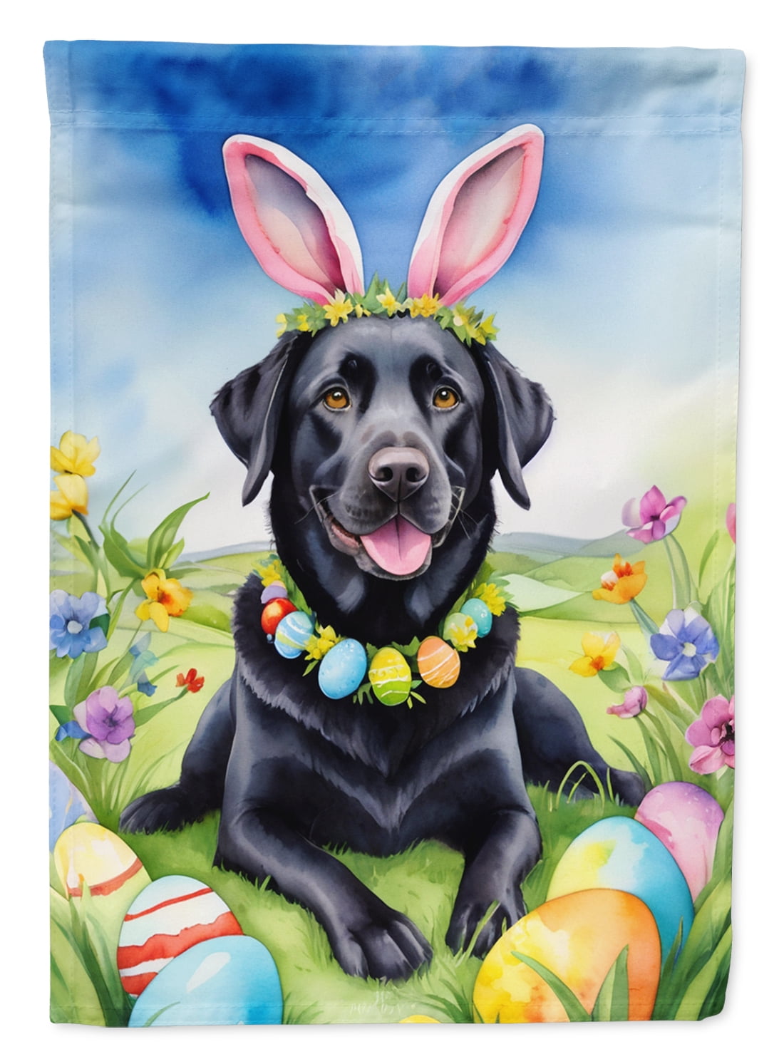 Black Labrador Retriever Easter Egg Hunt Garden Flag - Walmart.com