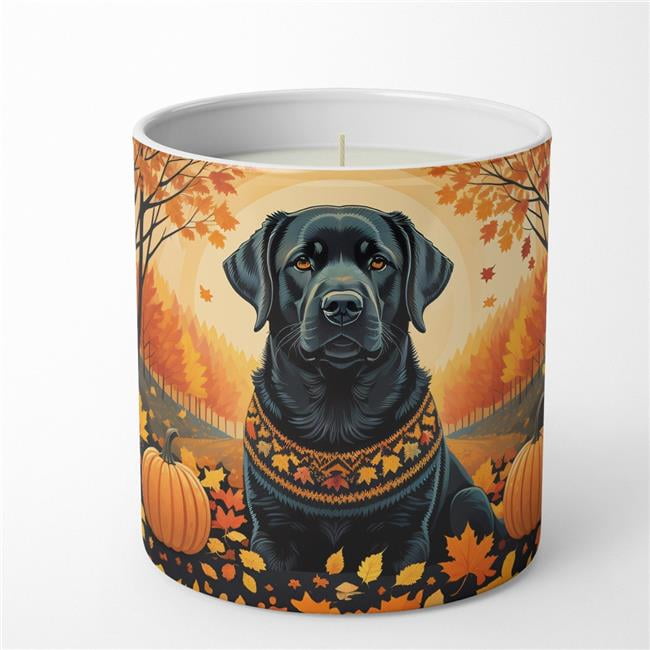 Black Labrador Retriever Fall Decorative Soy Candle 3.25 in x 3.75 in ...