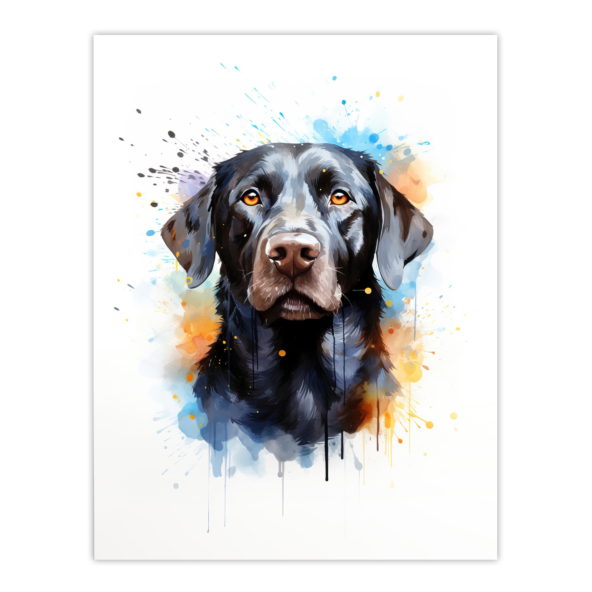 Black Labrador Retriever Lovers Gift Watercolour Pet Portrait Painting ...