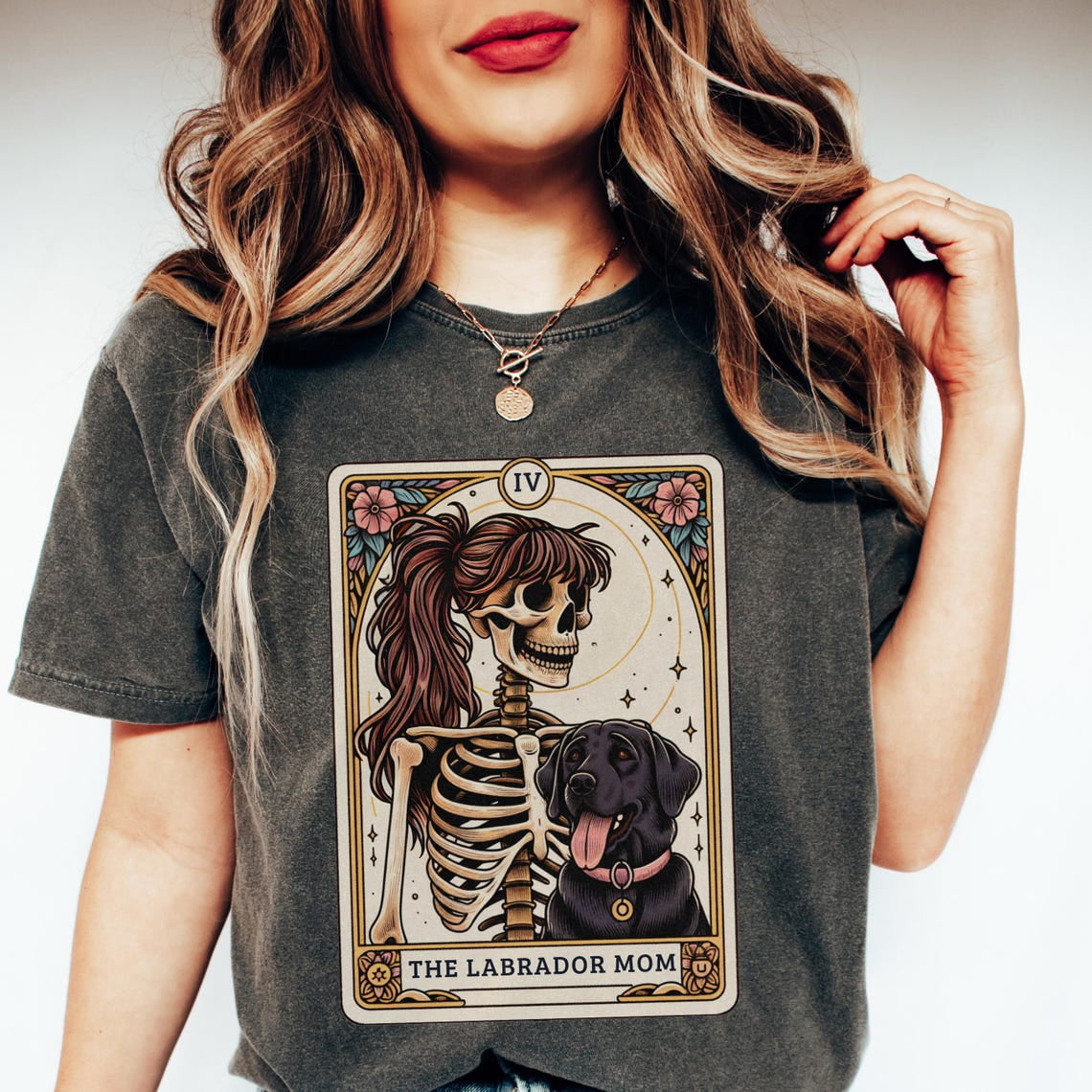 Black Labrador Shirt, Black Lab Mom Tarot Card T-Shirt, Fall Labrador ...
