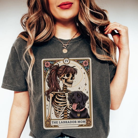 Black Labrador Shirt, Black Lab Mom Tarot Card T-Shirt, Fall Labrador ...